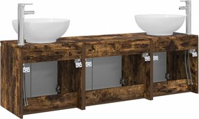Sada koupelnových skříněk 3 ks Kouřový dub 49,5 x 44,5 x 65 cm 3405692