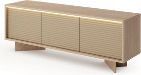 TV stolek Semi F 154 cm 3D LED cappuccino / bolivar přírodní