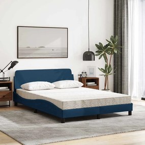 Postel s matrací Dover modrá 140 x 190 cm textil 3208390