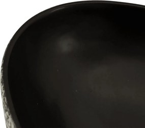 Umyvadlo na desku černé a modré ovál 56,5x36,5x13,5 cm keramika 155114