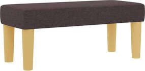 Postel s boxspringem s čelo Tmavě hnědá 200 x 100 cm textil 3344278