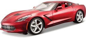Maisto corvette stingray 2014 1:18 červená metalíza