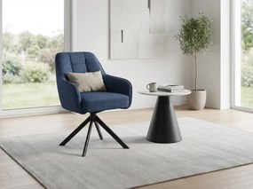 Odkládací stolek HILL Ø 50 cm, bílo-černý