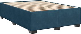 Box spring postel s matrací tmavě modrá 140x200 cm samet 3286346