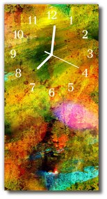 Skleněné hodiny vertikální Malované barevné