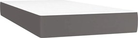 Box spring postel s matrací a LED šedá 120 x 190 cm umělá kůže 3270127