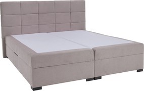 Boxspringová pocketová postel, 200x200, šedohnědá Taupe, APRIL