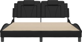 Rám postele Viana s LED bez matrace černý 160 x 200 cm 3214029