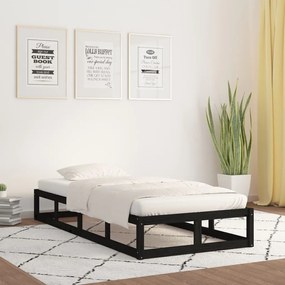 vidaXL Rám postele 100 x 200 cm masivní dřevo [820786] Barva: Černá