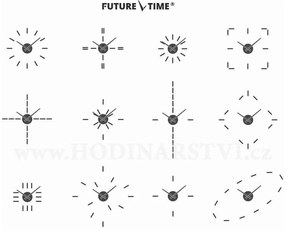 Designové nalepovací hodiny Future Time FT9400WH Modular white 40cm