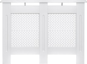 HOMCOM Kryt Radiátoru Radiátorová Skříň Stěnová Police Moderní Design MDF 111,5x19x82 cm