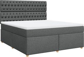 Box spring postel s matrací tmavě šedá 180x200 cm textil 3293667