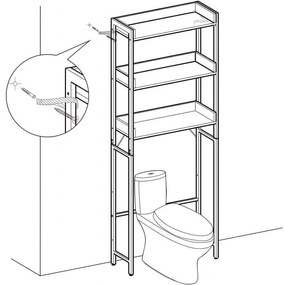 Vasagle Koupelnový regál nad toaletu