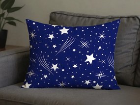 Polybavlněný povlak na polštář NOČNÍ OBLOHA POLY 70x90 cm, modrý