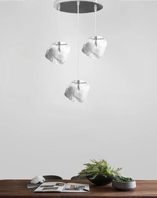 Toolight - Ledová stropní závěsná lampa ICE APP320 v moderním designu, 3xG4 20W, chromová, OSW-00417