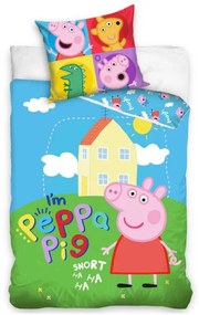 Carbotex Dětské bavlněné povlečení – Prasátko Peppa Já jsem Peppa Pig