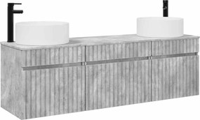 Sada koupelnových skříněk 3 ks Betonově šedá 3405780