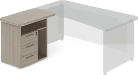 Přístavný kontejner TopOffice 90 x 55 cm, levý, driftwood