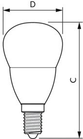 LED žárovka E14 Philips CP P45 FR 5W (40W) studená bílá (6500K)
