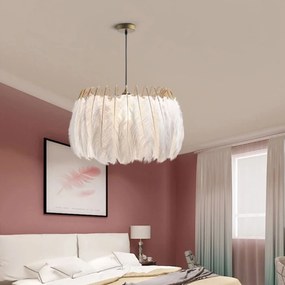 Toolight - Závěsné svítidlo Glamour 1xE27 392180, bílá-zlatá, OSW-07862
