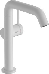 Hansgrohe Tecturis S, páková umyvadlová baterie 210 Fine CoolStart EcoSmart+ s otočným výtokem a odtokovou soupravou, bílá matná, HAN-73360700