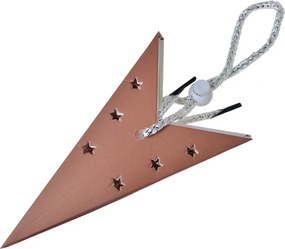 Hnědá závěsná papírová hvězda S - 30*8*30 cm