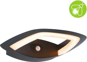 P 94839 LED venkovní nástěnné svítidlo Akena pohybové čidlo neláká hmyz IP44 243x254mm 2200K 10,8W 230V antracit hliník - PAULMANN