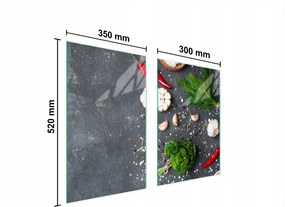 Skleněná Ochranná Deska Do Kuchyně 65x52 Břidlice