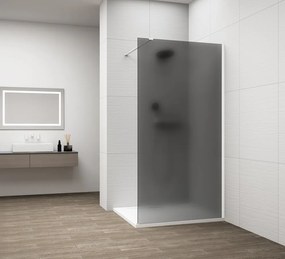 Polysan White Matt jednodílná sprchová zástěna 70 x 210 cm k instalaci ke stěně bílá kouřové matné sklo ES1470-03