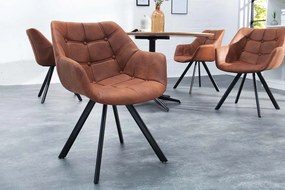 Designové křeslo Selena hnědá antik