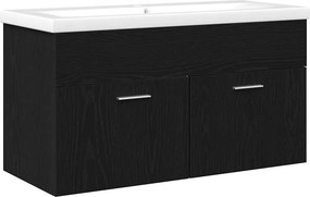 Koupelnová skříň Černý dub 90 x 38,5 x 46 cm Kompozitní dřevo 3333138