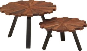 vidaXL Konferenční stolky 2 ks masivní recyklované dřevo a železo [356250]