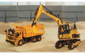 RoboTime dřevěné 3D puzzle Bagr