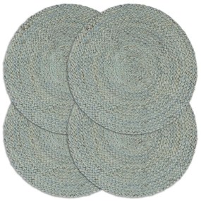 Prostírání 4 ks olivově zelené 38 cm kulaté juta 133840