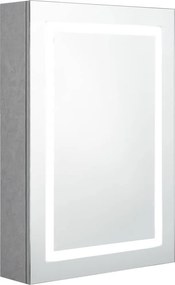 LED koupelnová skříňka se zrcadlem betonově šedá 50x13x70 cm 326488