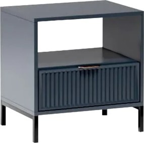 Noční stolek, indigo modrá, STYLE LS 7