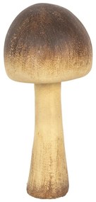 Hnědo-béžová dekorace houba Mushroom - Ø 7*16 cm