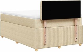 Box spring postel s matrací krémová 120x200 cm textil 3287435