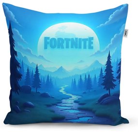 Sablio Polštář FORTNITE Modré údolí s měsícem - 50x50 cm