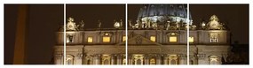 Obraz vatikánské kaple v noci  (160x40 cm), 40 dalších rozměrů
