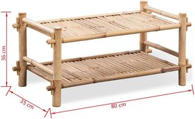 Dvoupatrový bambusový botník 242490