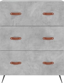 Skříň highboard betonově šedá 69,5x34x180 cm kompozitní dřevo 3199725