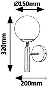 Rabalux 5351 - Nástěnné svítidlo DIVINA 1xE14/9W/230V