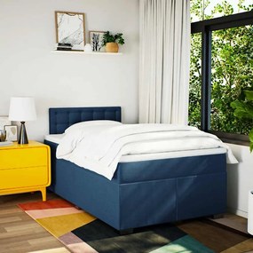 Box spring postel s matrací černá 120x190 cm textil 3285847