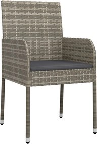 vidaXL Zahradní židle s poduškami 4 ks polyratan [319888] Barva: Černá