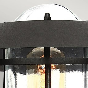 Nízká venkovní lampa s čidlem Elstead HELSINGOR/černá/30 cm
