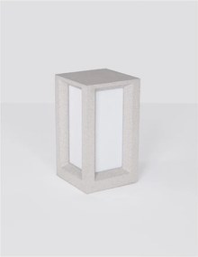 NV 9739352 Venkovní sloupkové svítidlo CASTRO bílý pískovec a akryl E27 1x12W bez žárovky 100-240V IP65 - NOVA LUCE