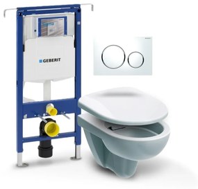 Geberit - Set Duofix speciál (modul, Sigma 20 bílá/chrom, Nova Pro klozet + sedátko) C4G