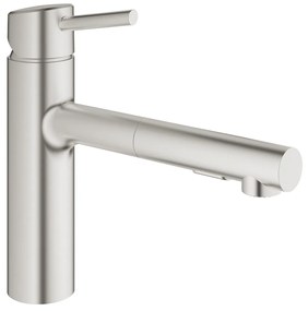 Dřezová baterie Grohe Concetto New s vytahovací sprškou supersteel 30273DC1