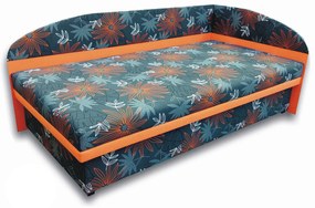Jednolůžková postel (válenda) 100 cm Suzanna (Oranžová X104 + Valeriana vol 830) (P). 793151